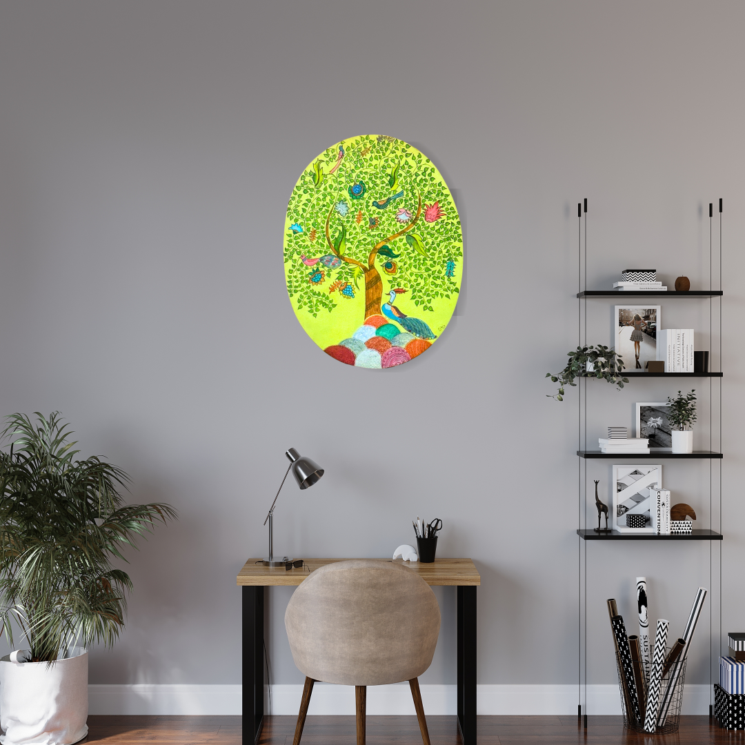 Tree of Life – Abundance & Eternal Balance | Madhubani on Canvas - Buy ...